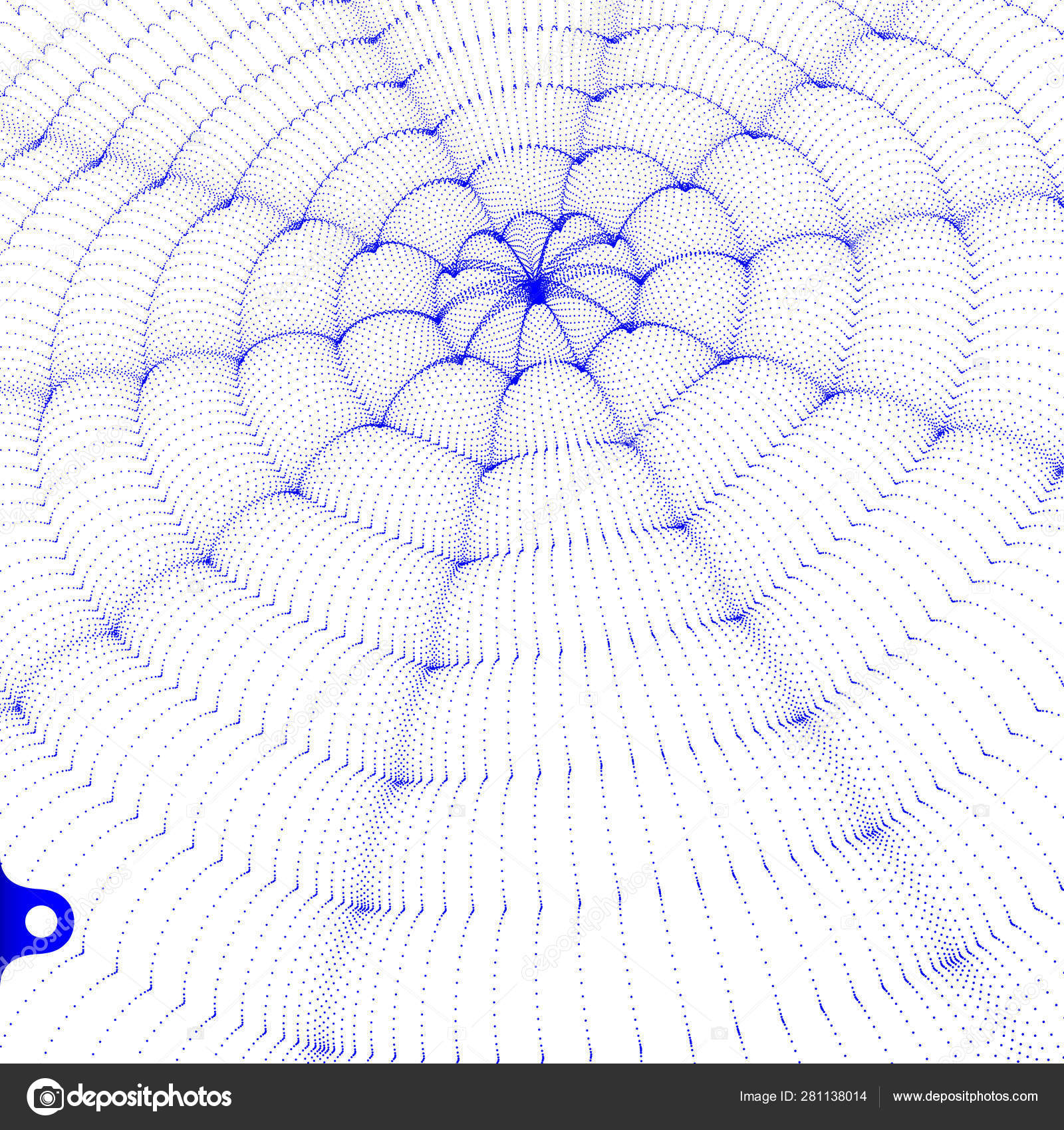 3D wavy background with ripple effect. Grid surface for design. Vector ...