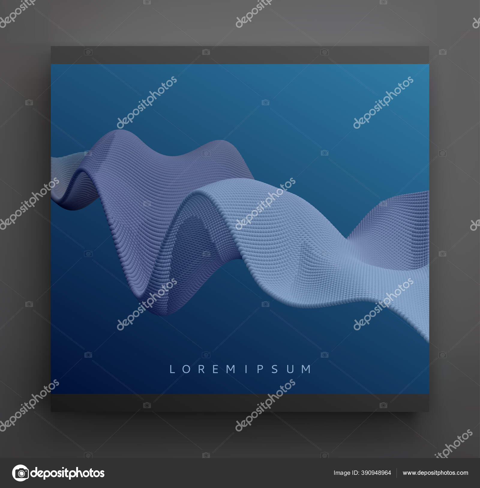 Wavy Background Array Dynamic Emitted Particles Wave Formed Many Spheres Stock Vector by ...