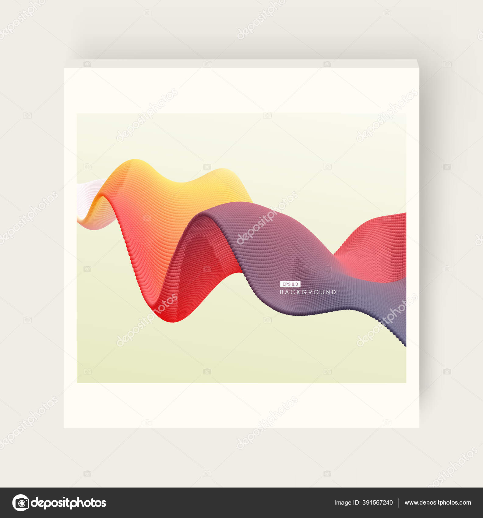 Wavy Background Array Dynamic Emitted Particles Wave Formed Many Spheres Stock Vector by ...