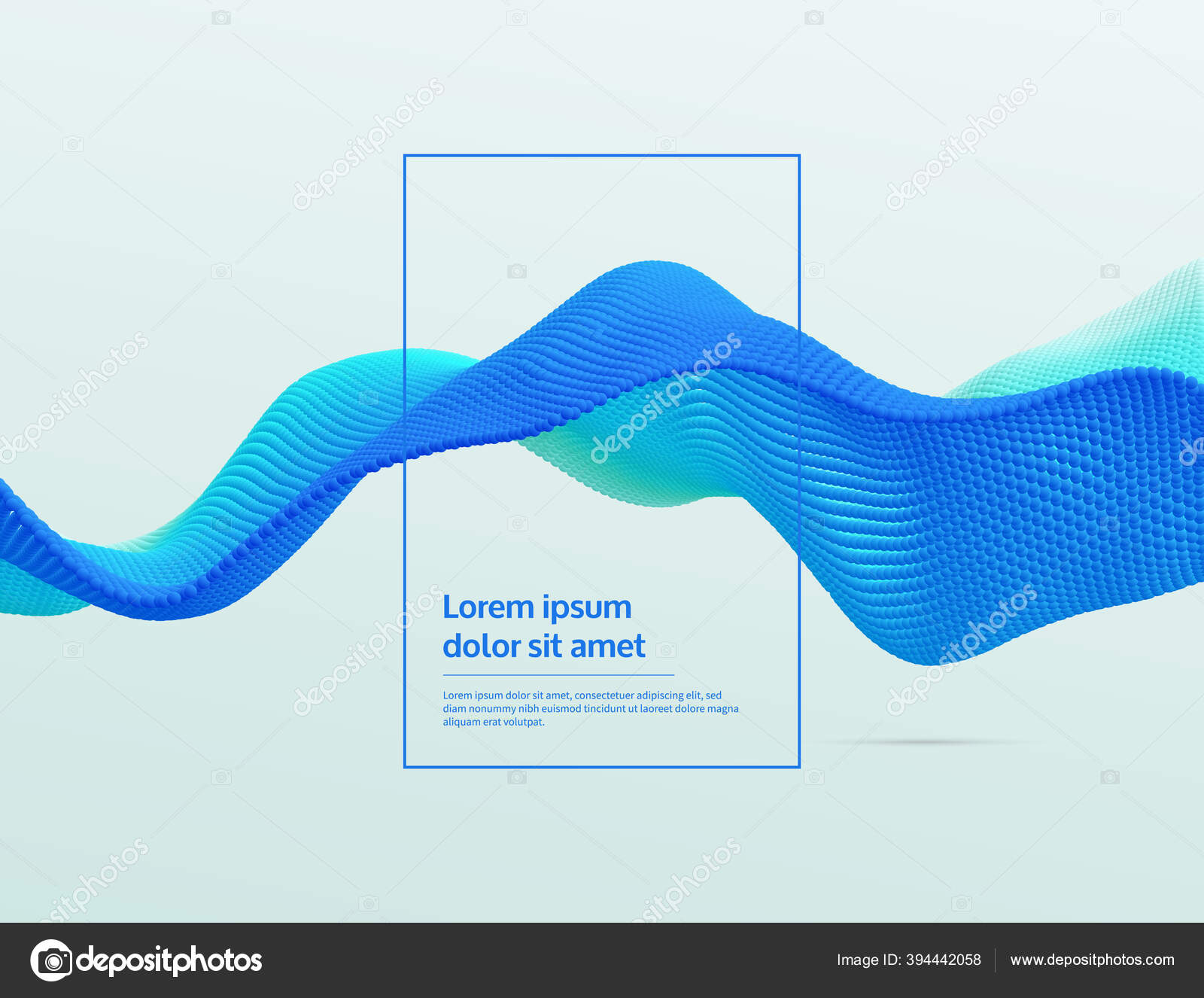 Wavy Background Array Dynamic Emitted Particles Wave Formed Many Spheres ⬇ Vector Image by ...