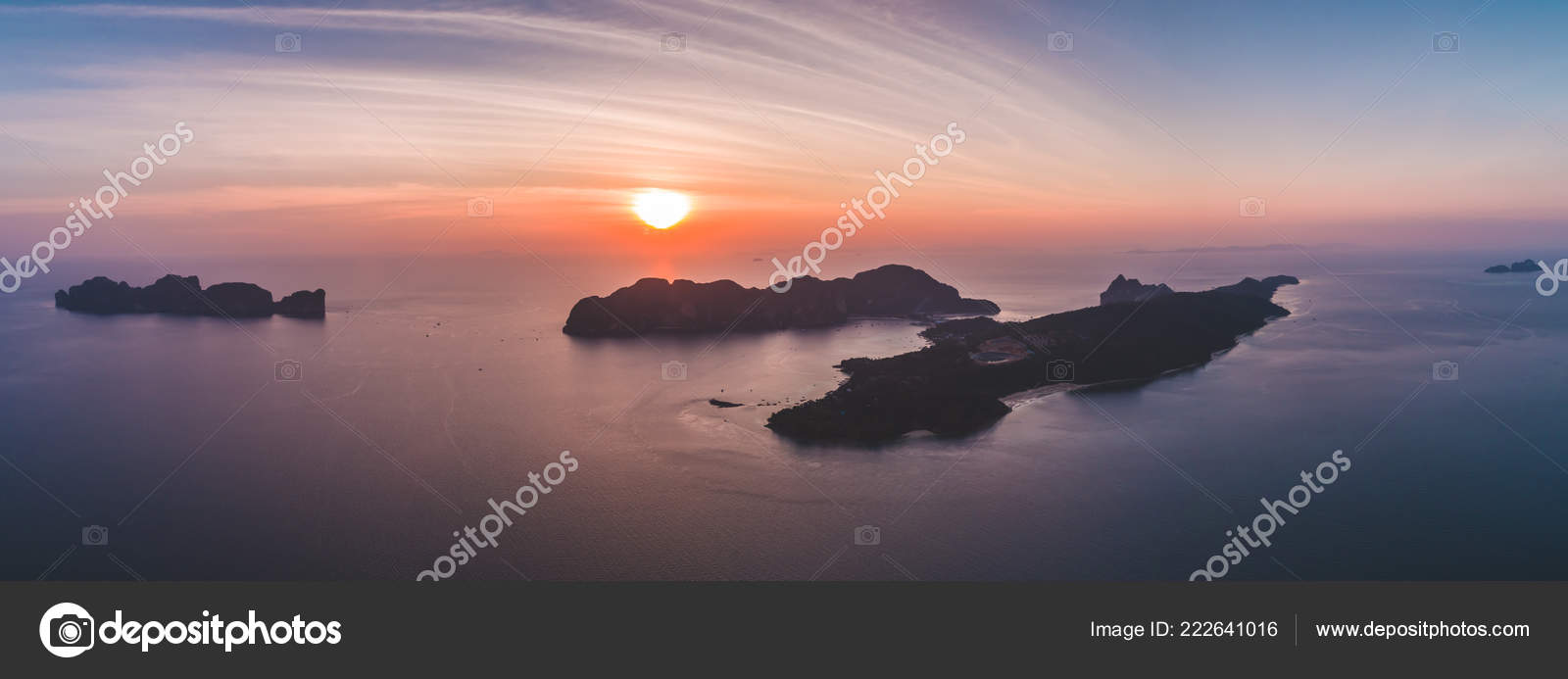 Aerial view of panoramic nature scene Stock Photo by ©goinyk 222641016
