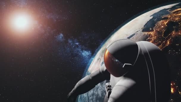 Motion graph spaceman in white spacesuit in outer space Stock Video ... Motion graph spaceman in white spacesuit in outer space Stock Video ...
