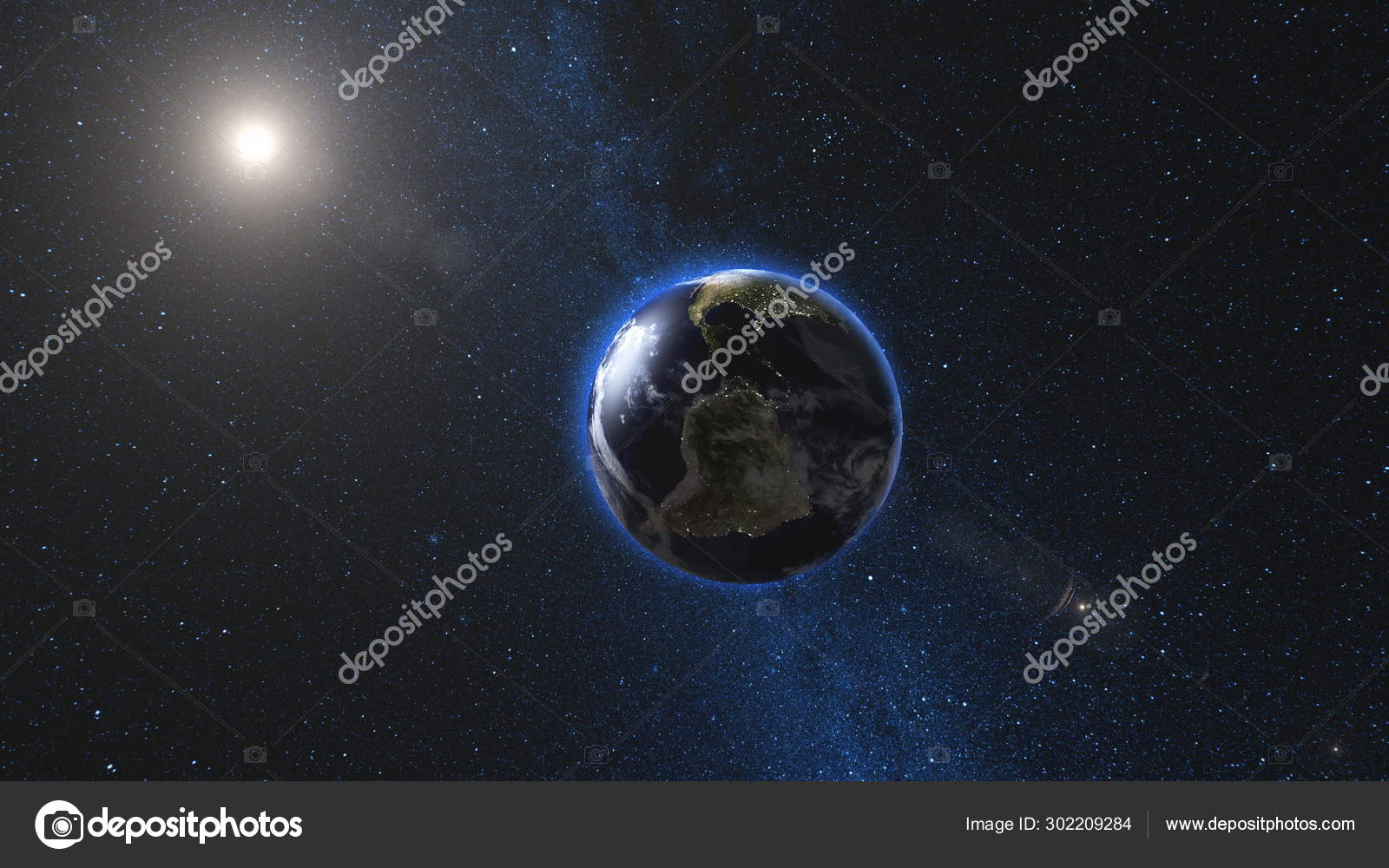 Planet Earth rotating and approach in open space Stock Photo by ©goinyk ...