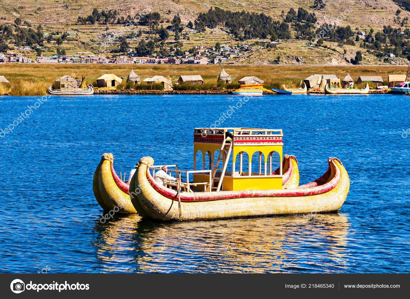 Totora Boat Titicaca Lake Puno Peru Stock Photo by ©saiko3p 218465340