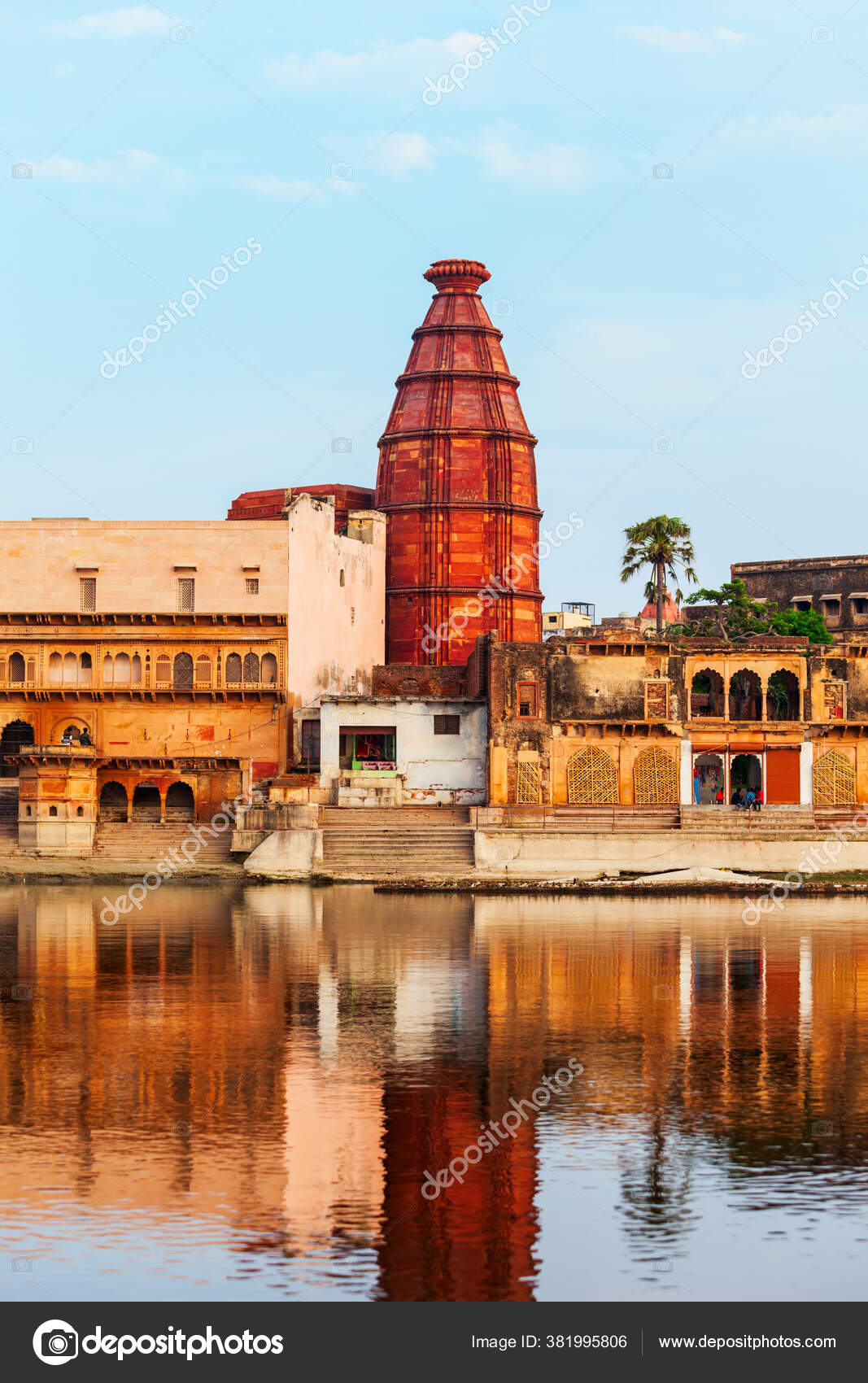 Krishna Temple Keshi Ghat Yamuna River Vrindavan Mathura City Uttar ...