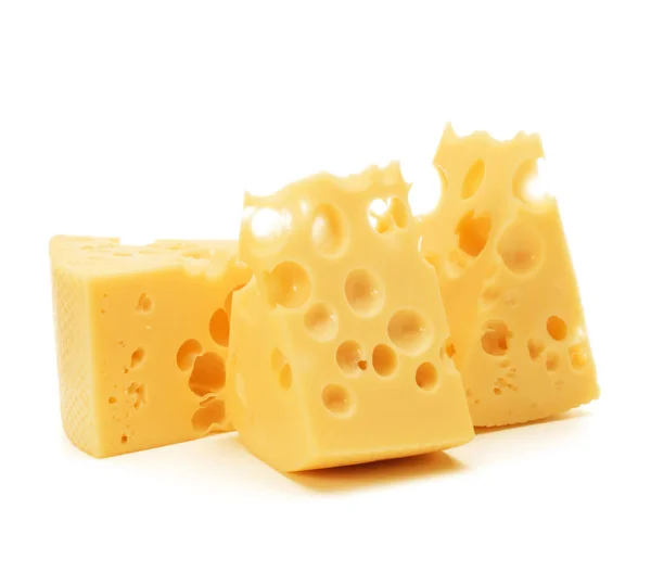 Cubes Cheese Cheese Block Isolated White Background Cutout Stock Photo ...