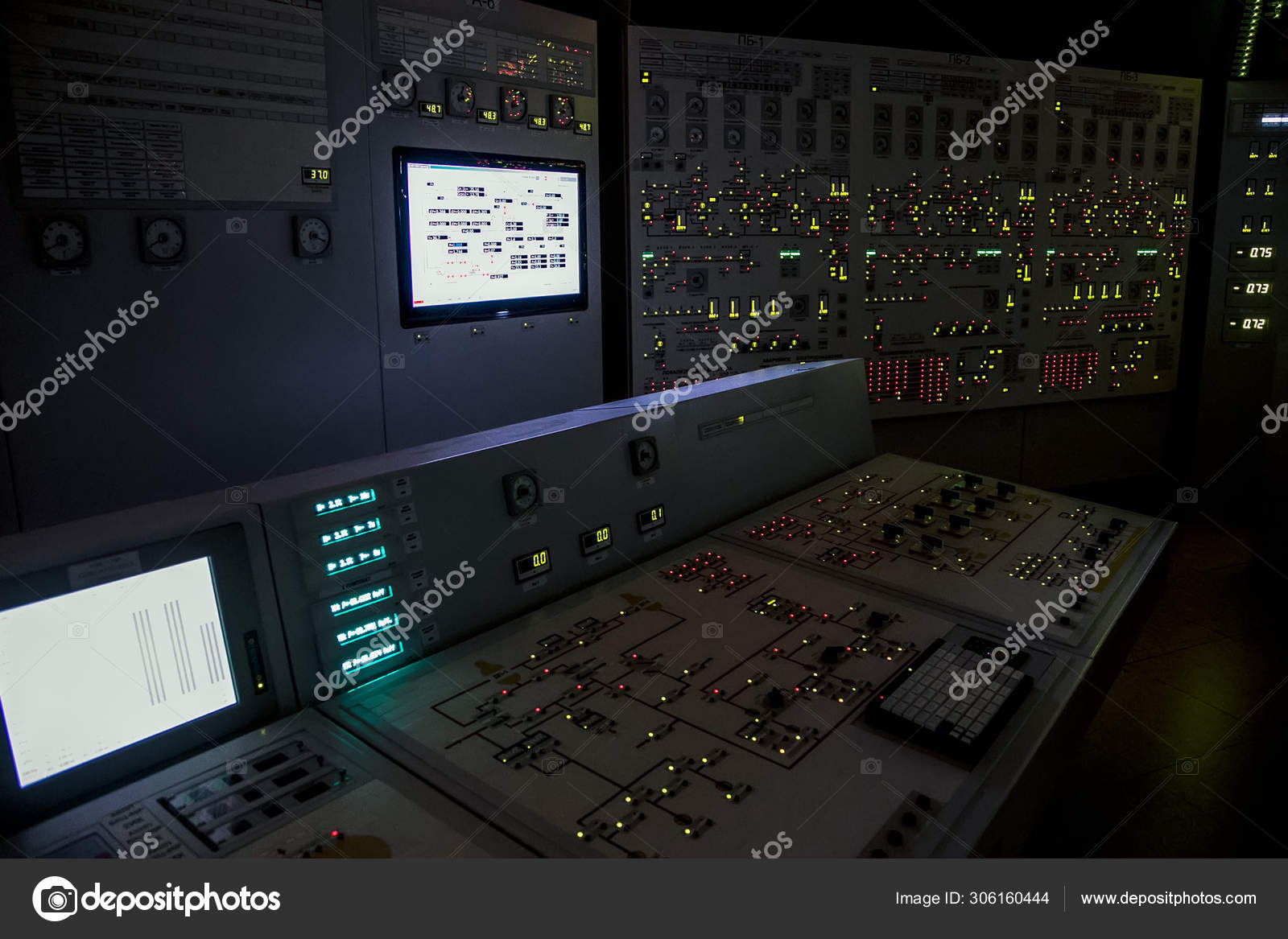 Lock control panel of nuclear power plant operates on a backup p ⬇ ...
