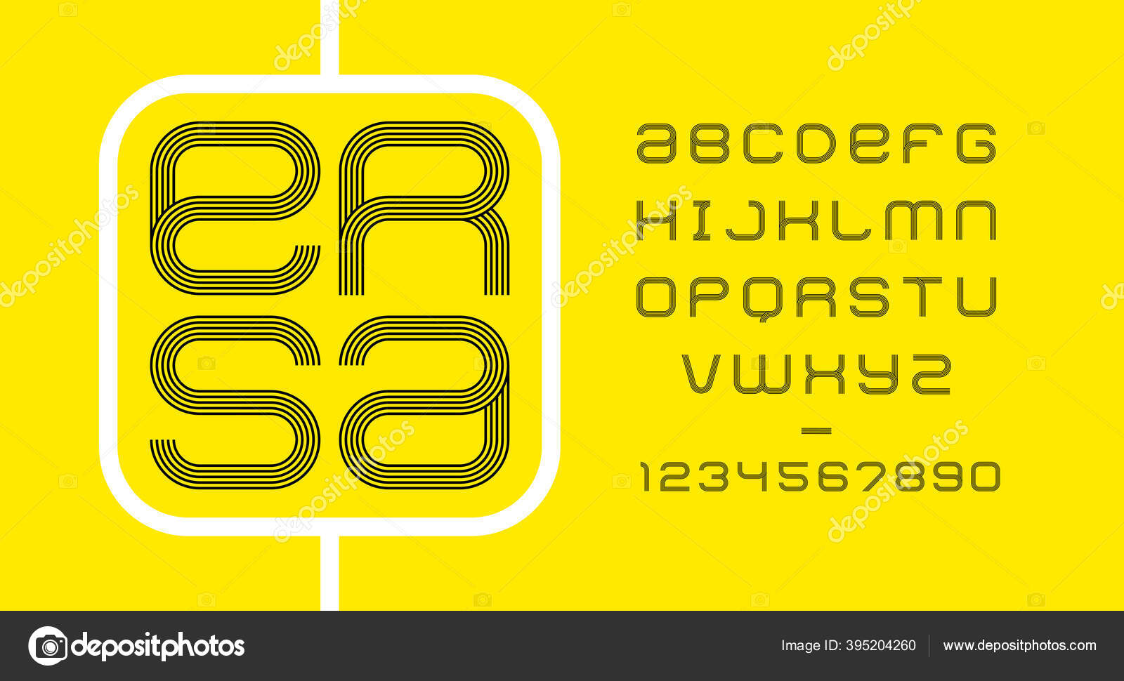 Fonta Minimal Modern Jenis Huruf Modern Abjad Inggris Satu Set Vektor ...