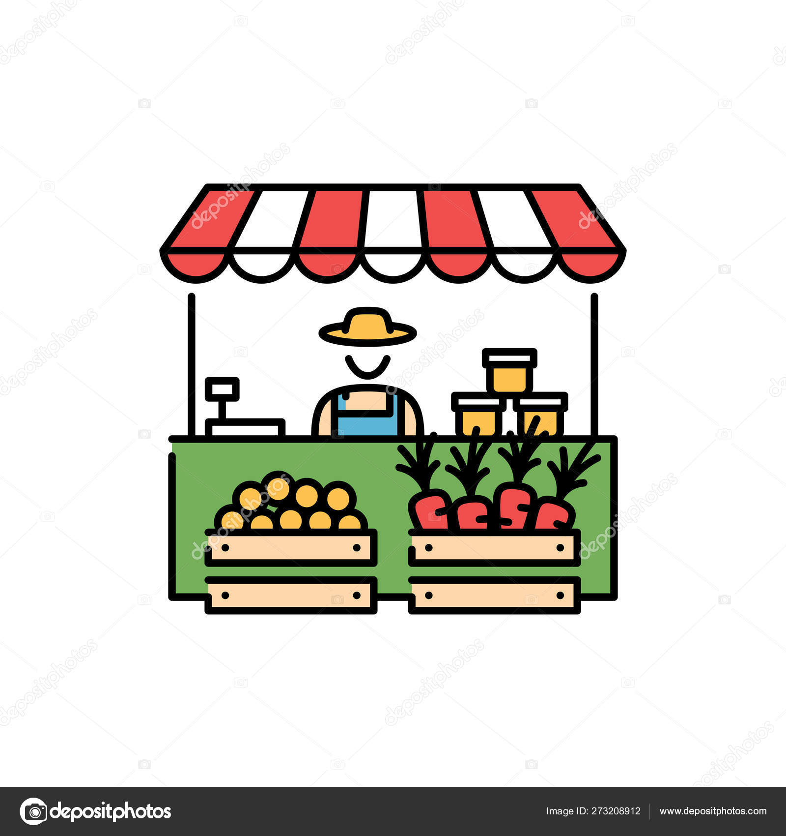 Farmers Market Stand Icon