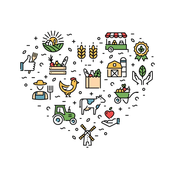 Vector Farmers Market Icon Set — Stock Vector © sokolfly #273208138