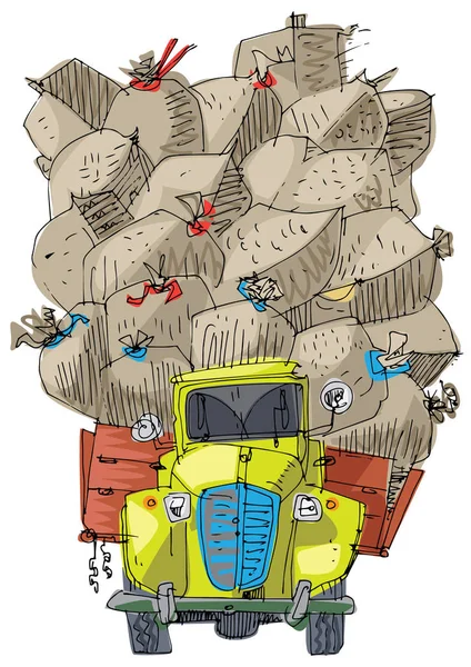 23 Overloaded car Vector Images | Depositphotos