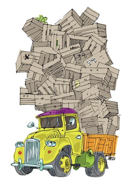 23 Overloaded car Vector Images | Depositphotos