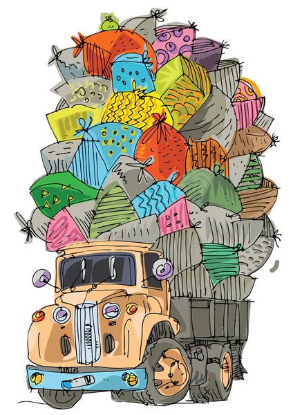 23 Overloaded car Vector Images | Depositphotos