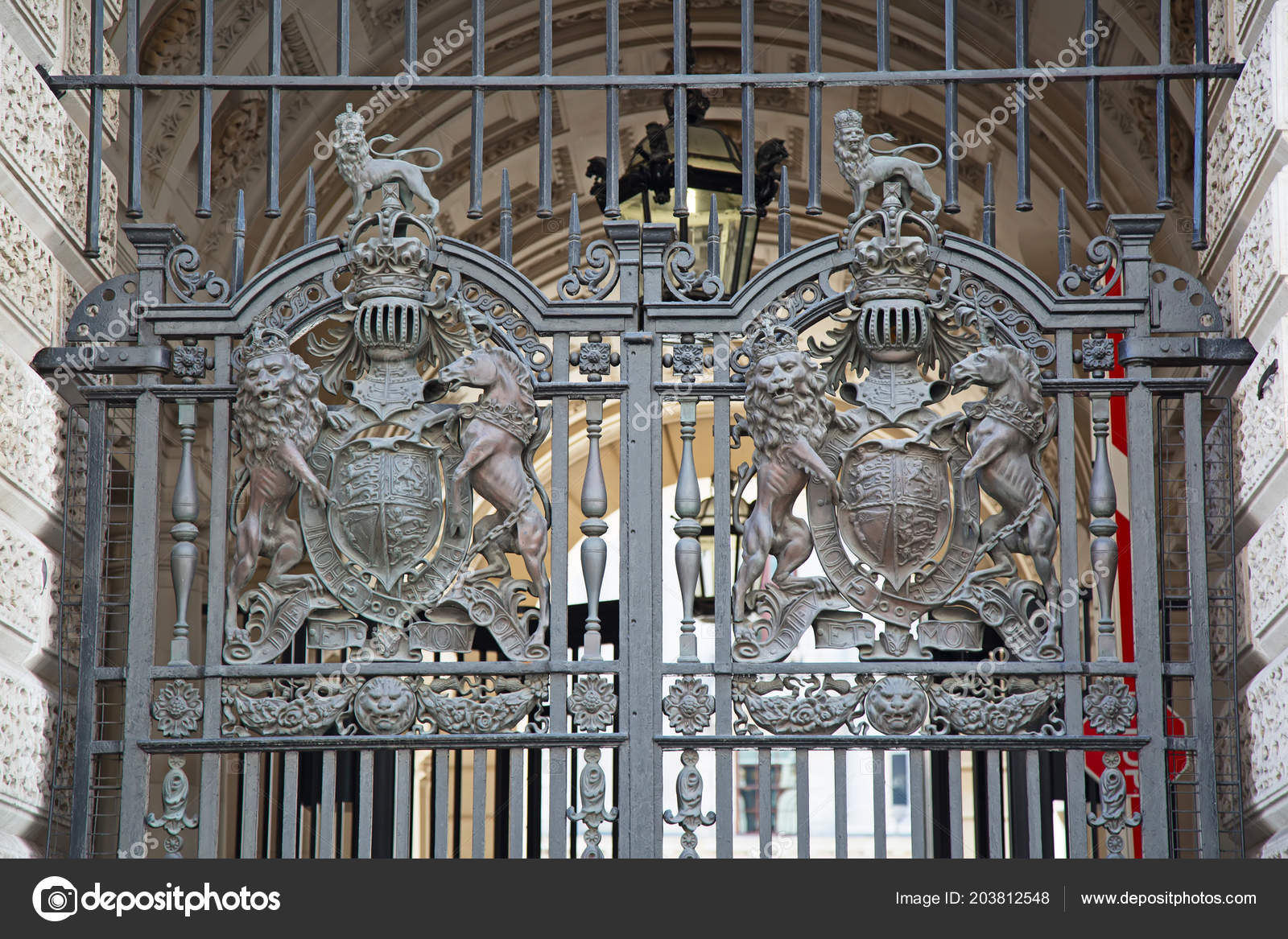 Gate Decorated Heraldic Sign United Kingdom London Stock Photo by ...