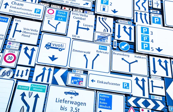 Swiss road signs — Stock Photo © swisshippo #80943336
