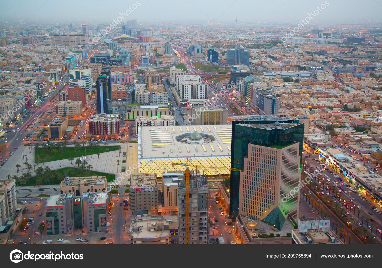 Riyadh February Aerial View Riyadh Downtown February 2016 Riyadh Saudi ...
