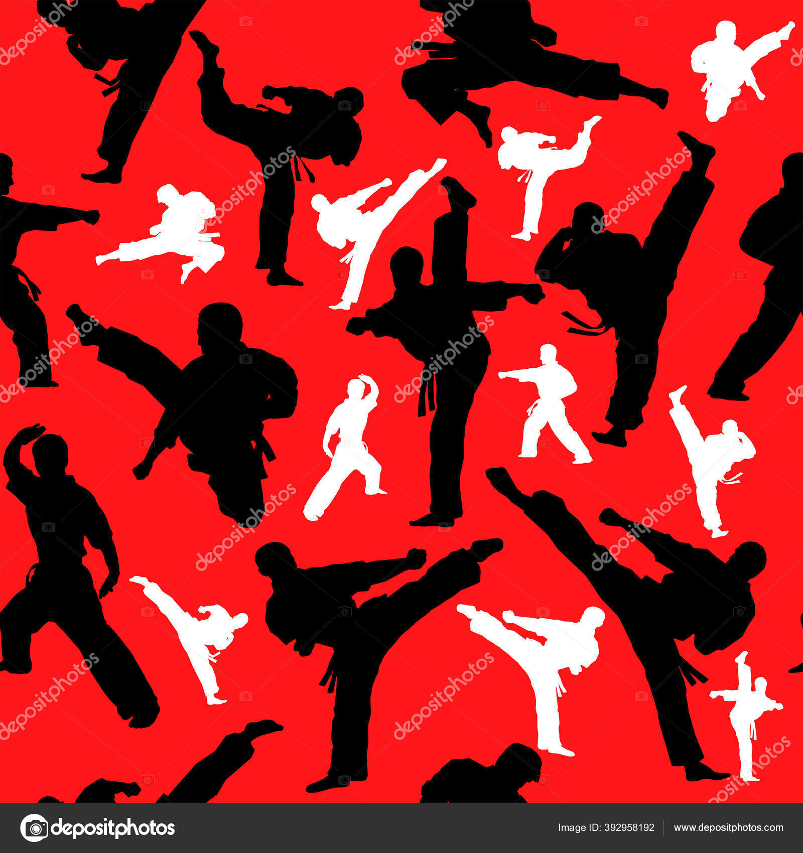 Simbol Color Arte Marcial Logotipo Karate Emblema Diseño Creativo ...