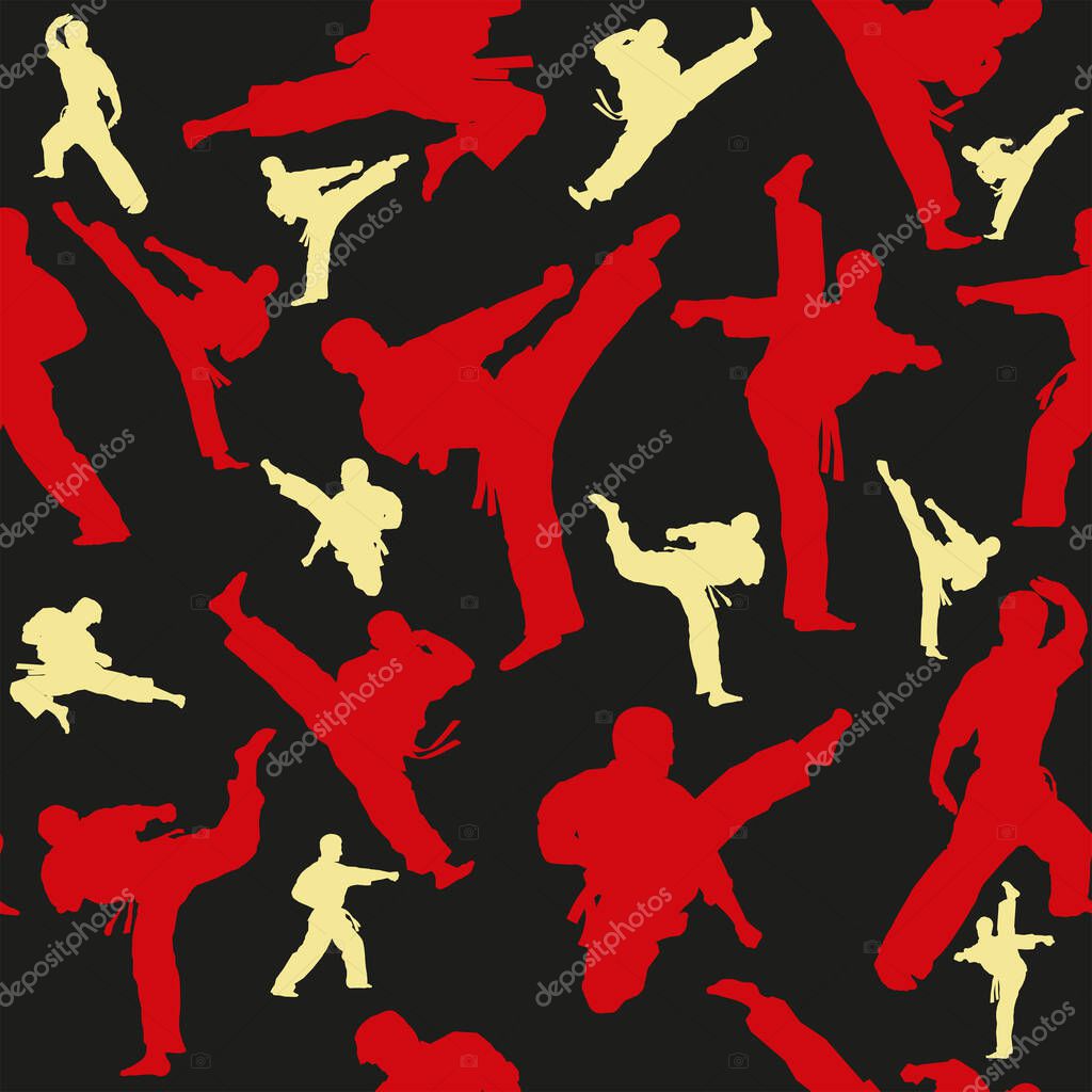 Simbol de color de arte marcial, logotipo. Karate emblema de diseño ...