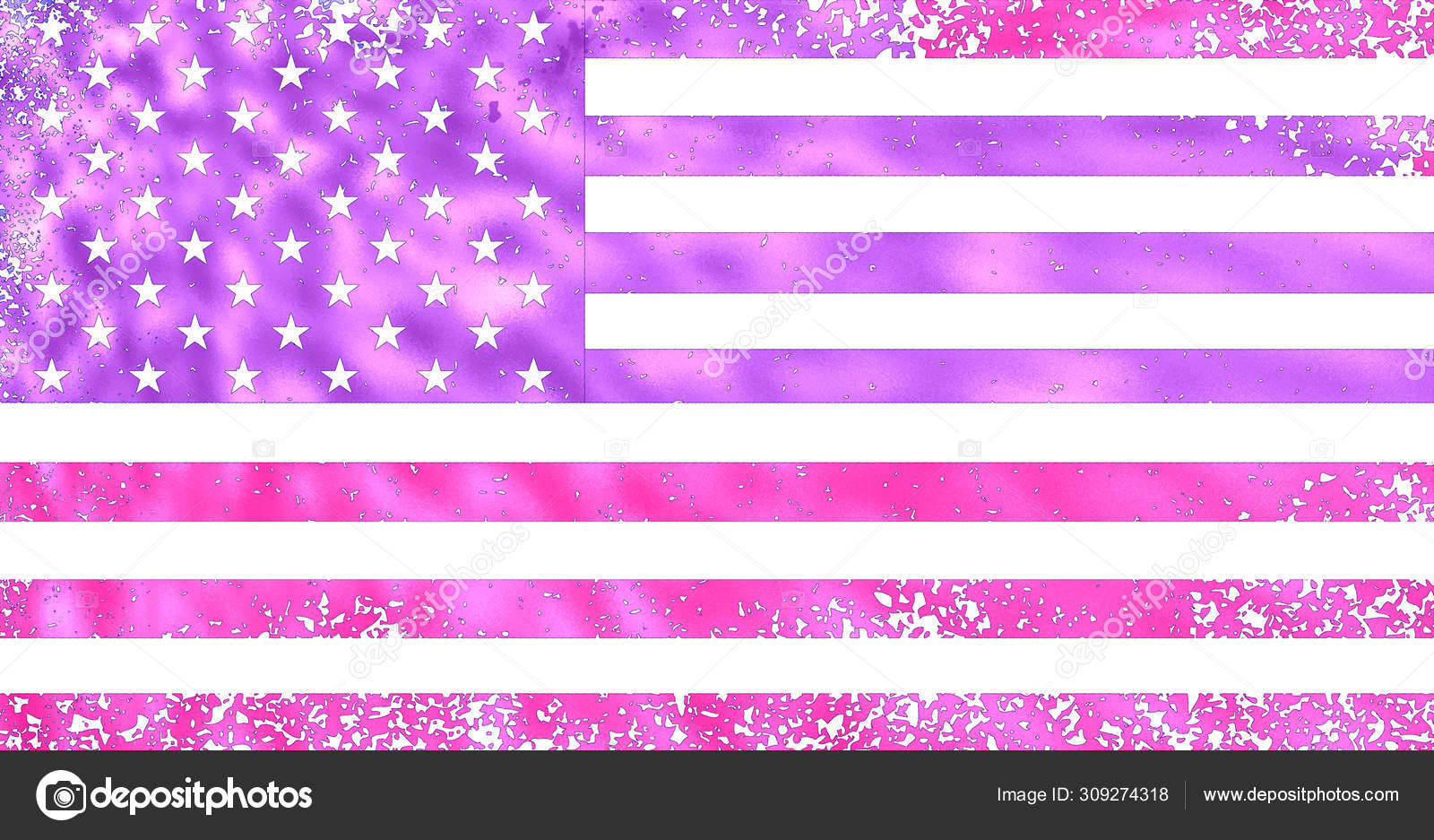 Pink American Flag