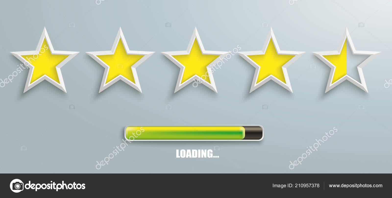 Stars Progress Bar Gray Background Stock Vector Image by ©limbi007 ...