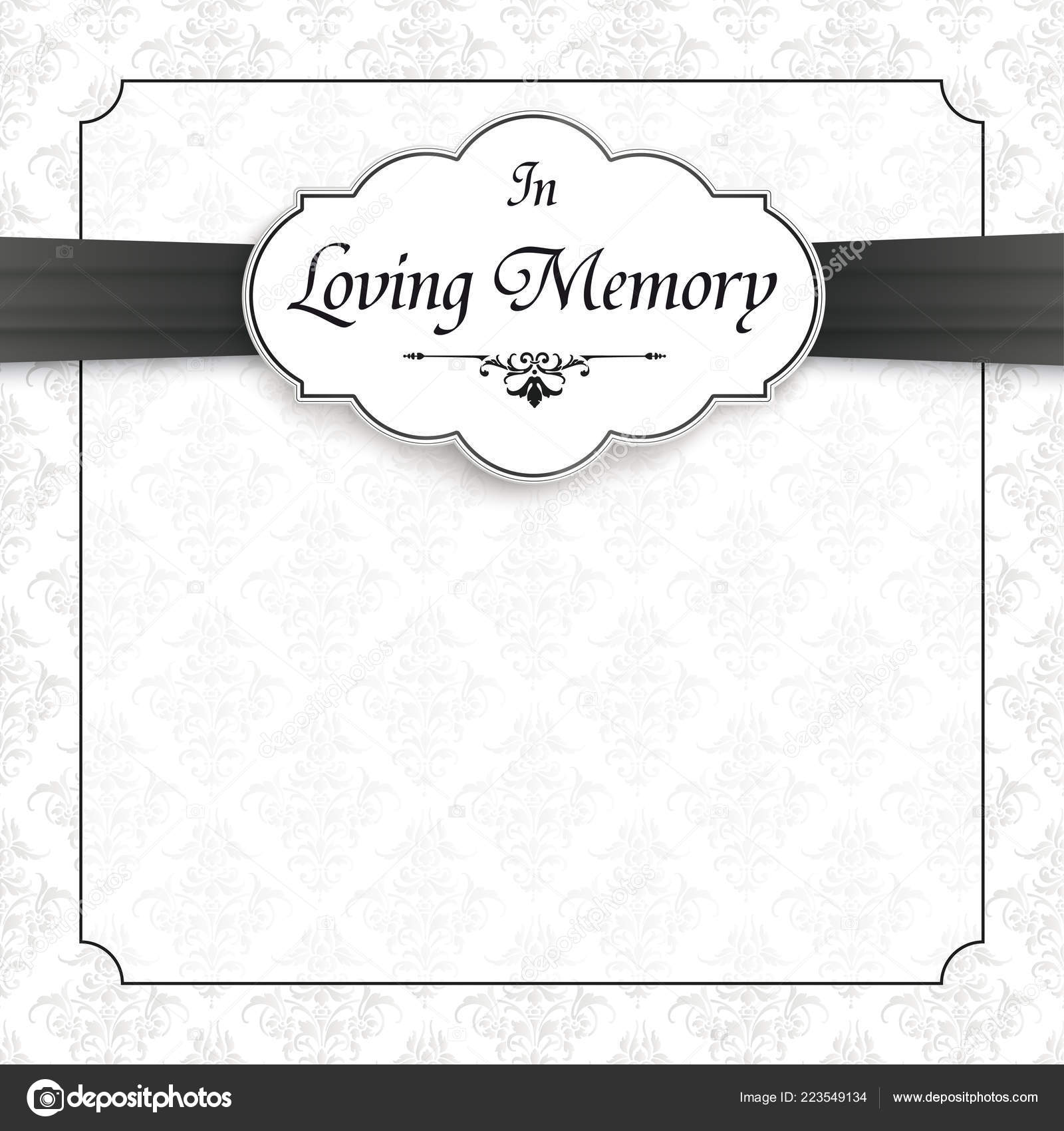 Obituary Text Loving Memory Eps Vector File Stock Vector by ©limbi007 ...