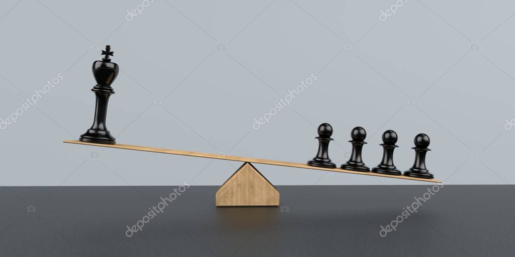 Representación simbólica de ser fuertes juntos. ilustración 3d. 2022