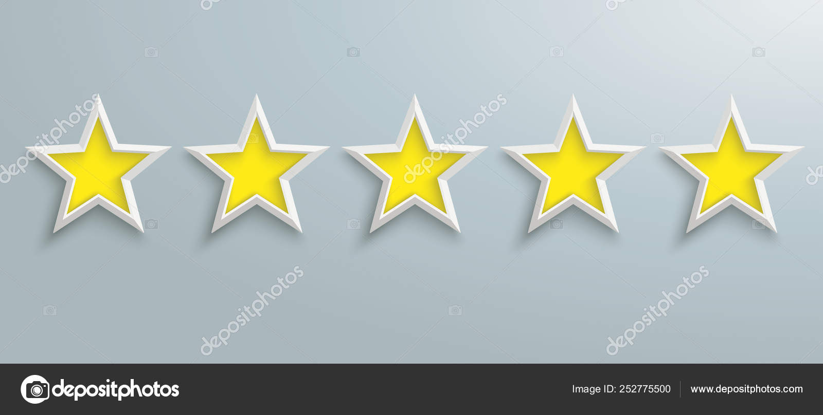 5 Yellow Stars Rating Header Loading Stock Vector by ©limbi007 252775500
