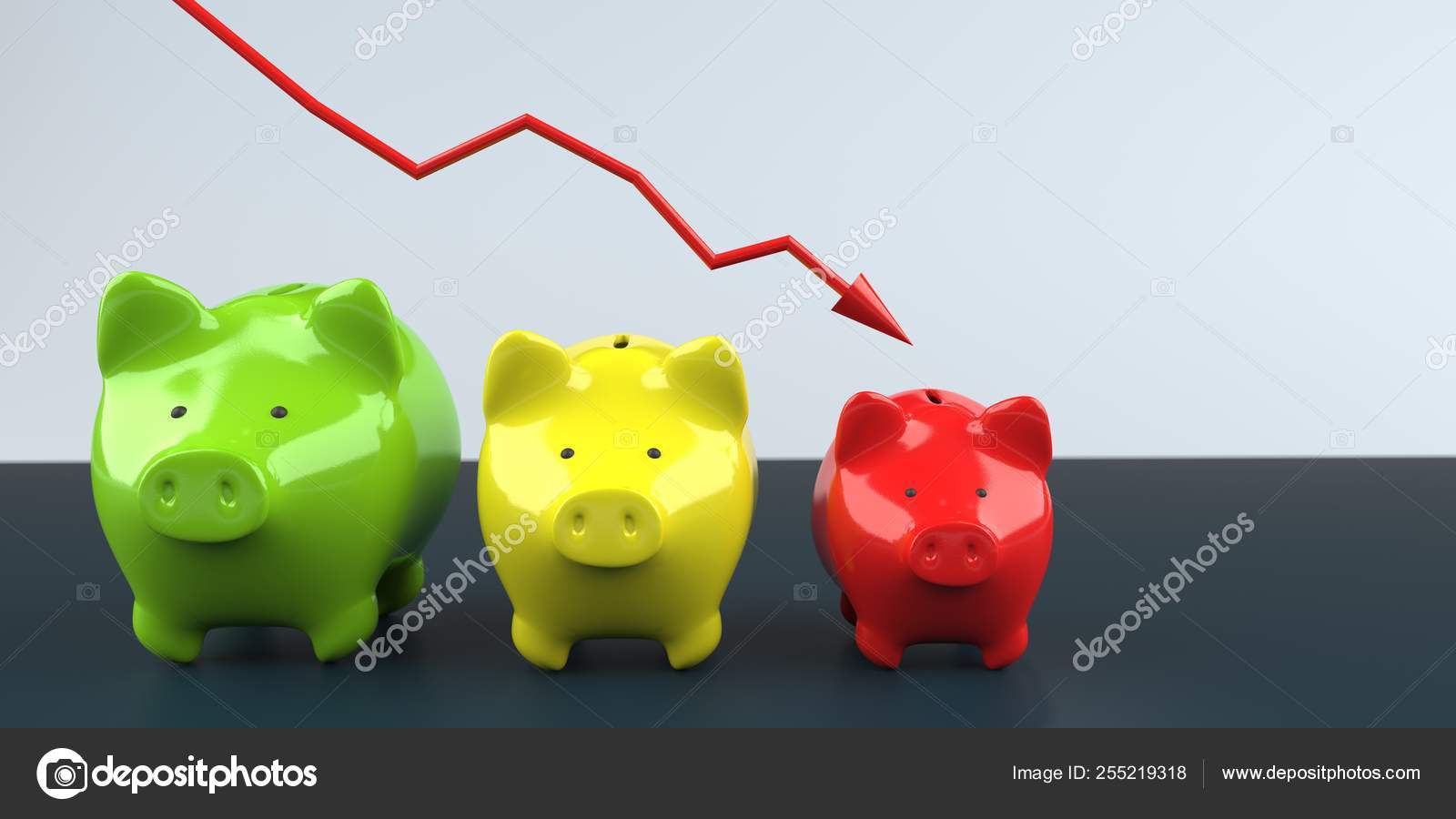 Symbolic Visualization Currency Devaluation Illustration Stock Photo by ...