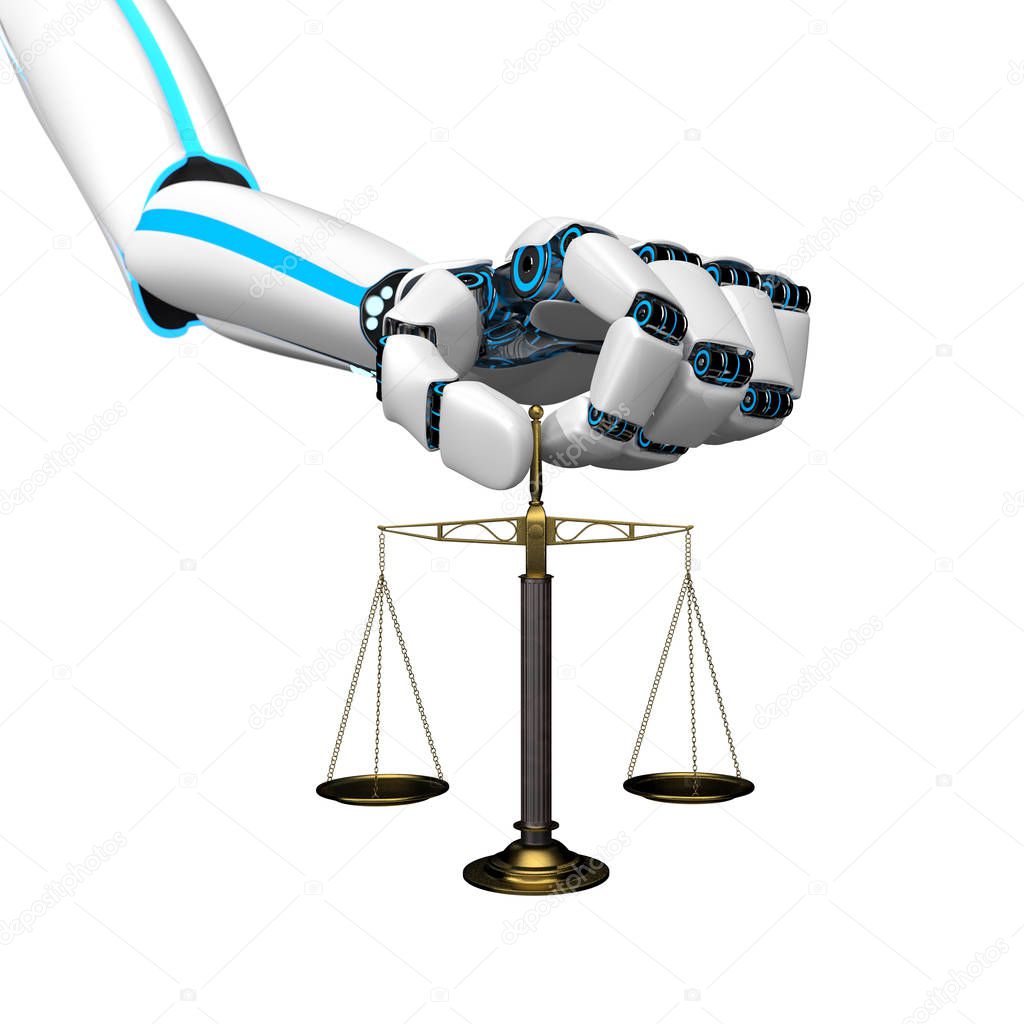 Equilibrio de haz de mano robot humanoide 2025