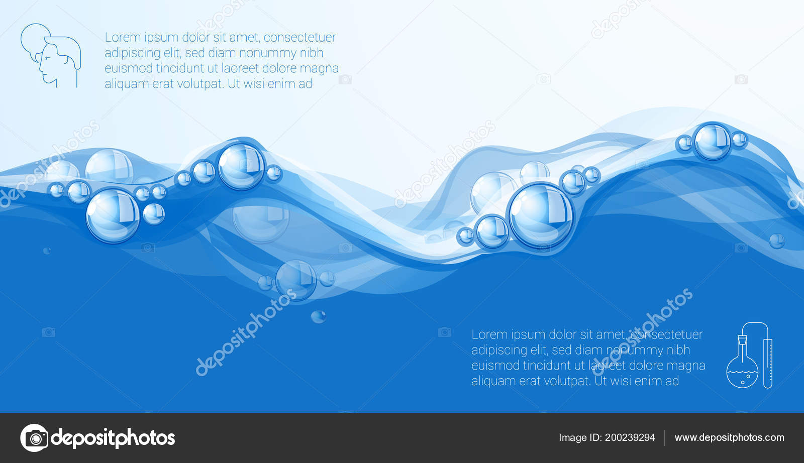 Clear blue water flow Stock Vector by ©mustahtar 200239294
