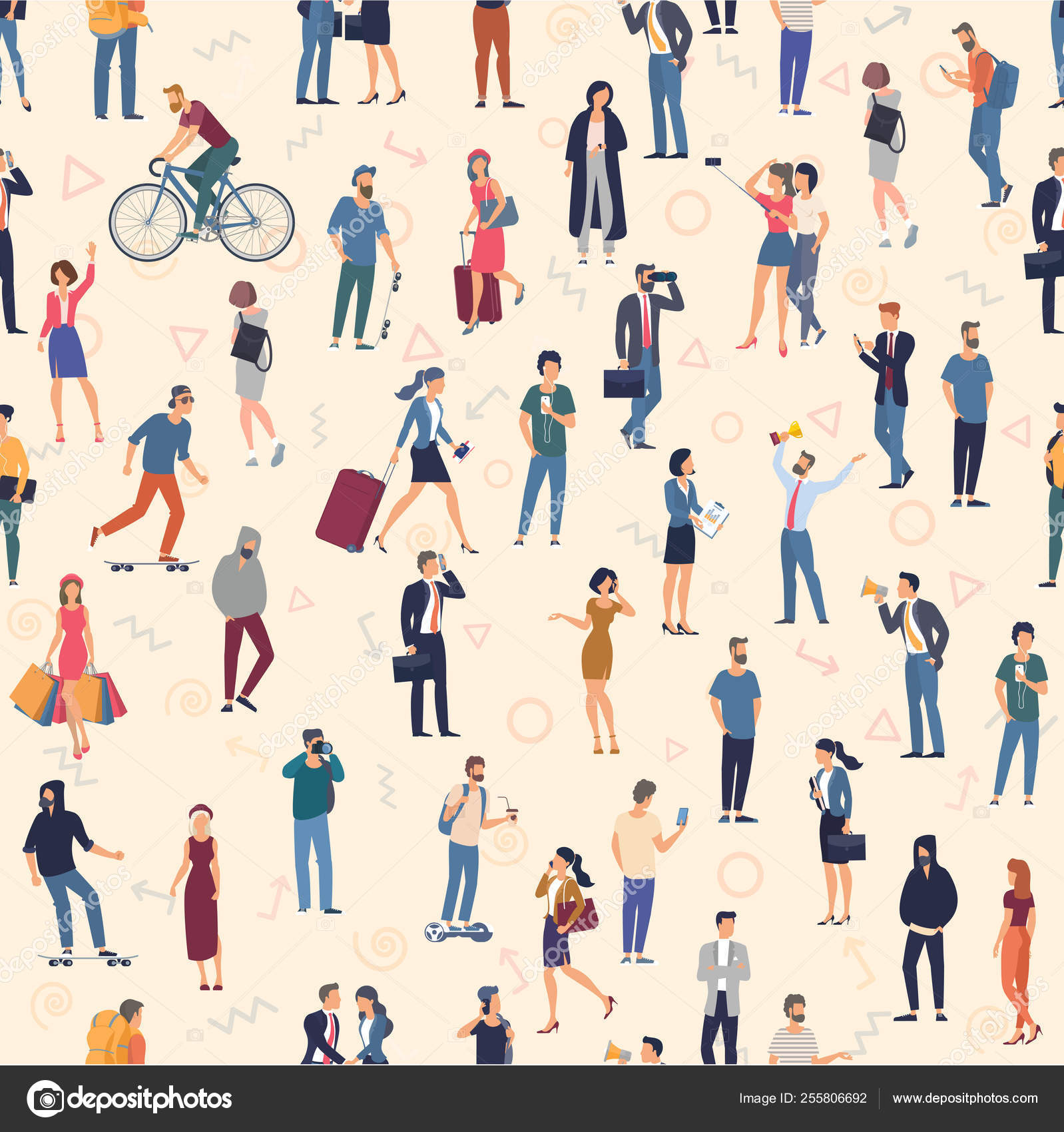 People crowd. seamless background Stock Vector Image by ©mustahtar ...