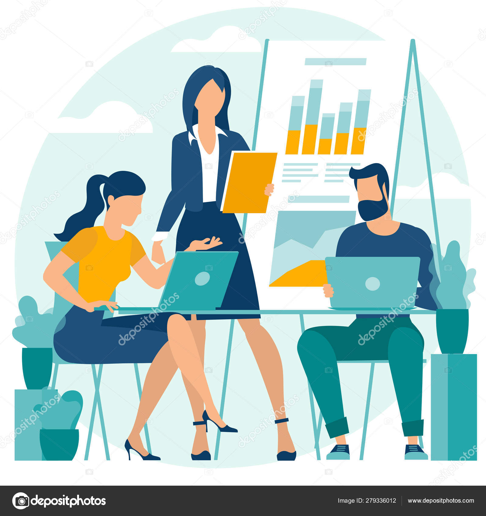 Flat design business process concept Stock Vector Image by ©mustahtar ...