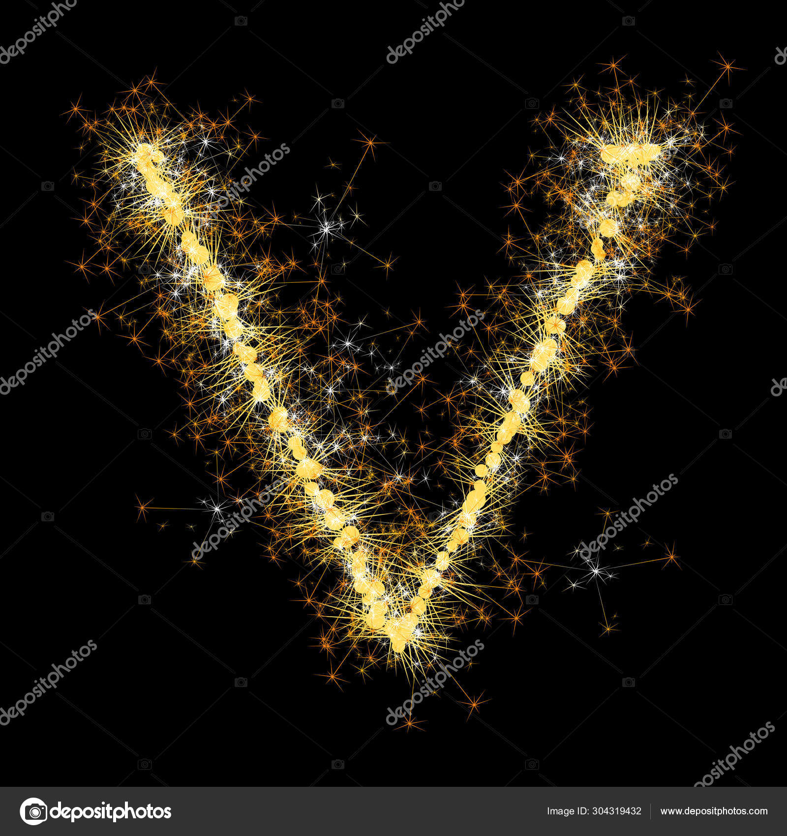 Glittering sparks leters set Stock Vector Image by ©mustahtar #304319432