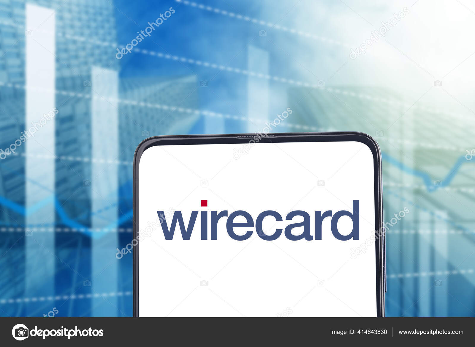 Wetzlar Germany 2019 Wirecard Logo Smartphone Concept Skyscraper Blurred Focus — Stock Editorial ...