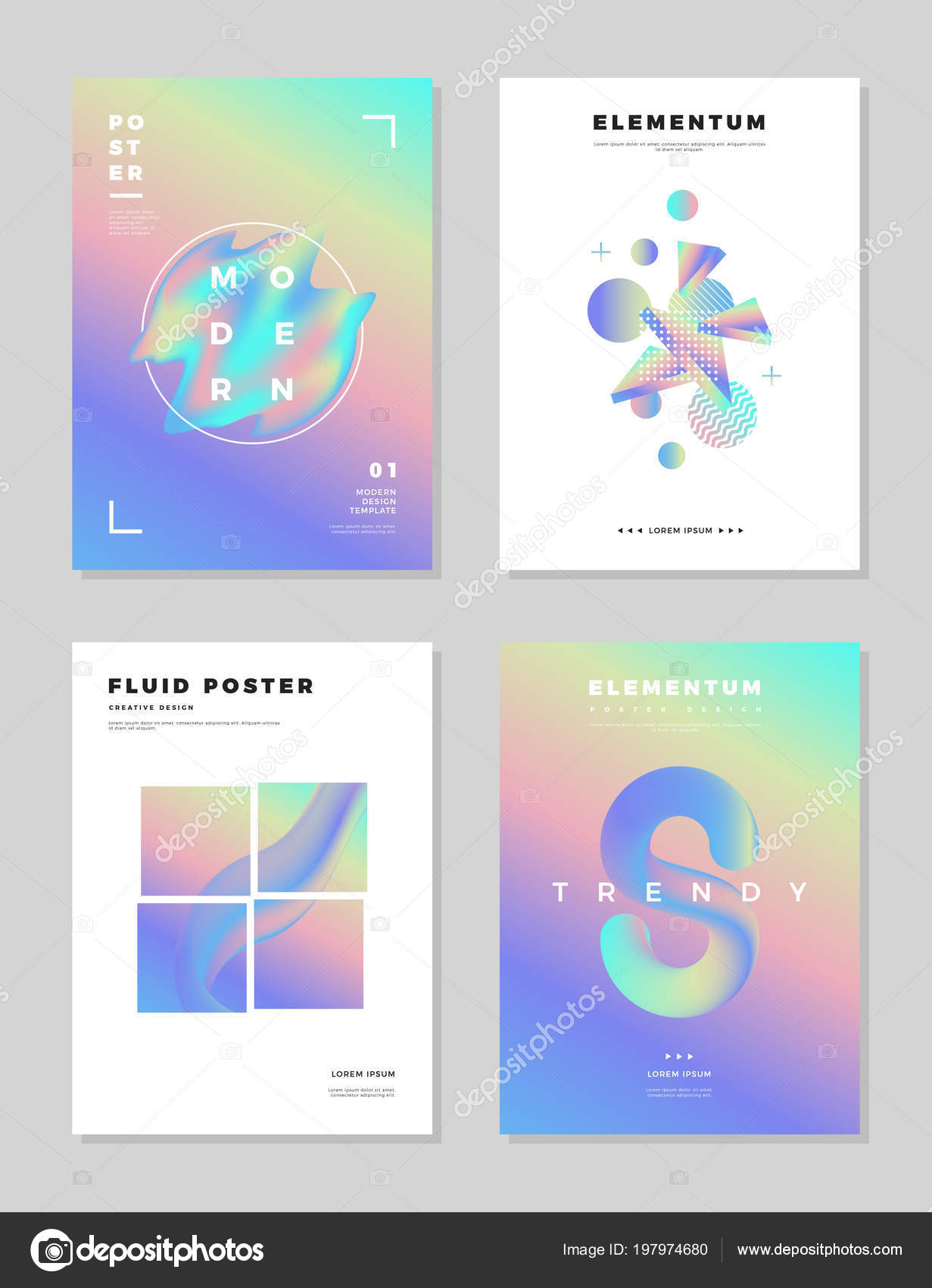 Modern abstract poster cover design template. Stock Vector by ©VikaSuh ...