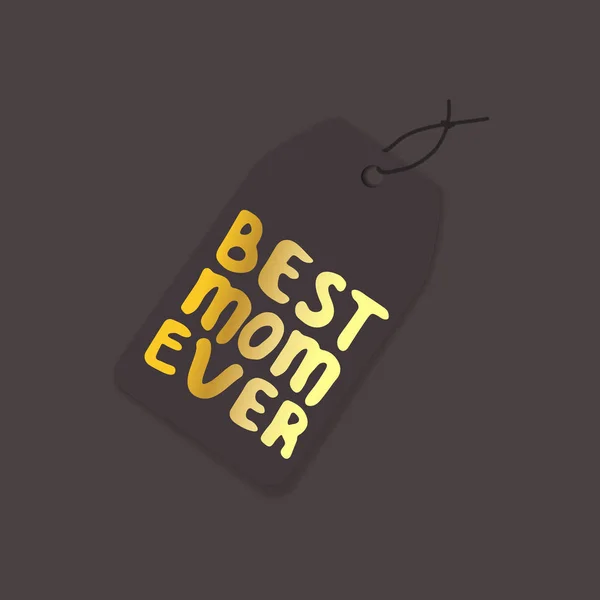 Tag Template with Mothers Day Hand Lettering Text Stock Vector by ...