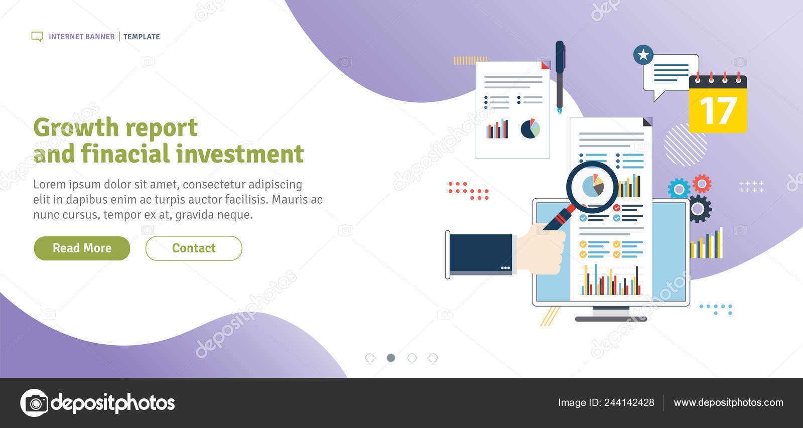 Growth Report Finacial Investment Analytics Strategy Financial Market ...