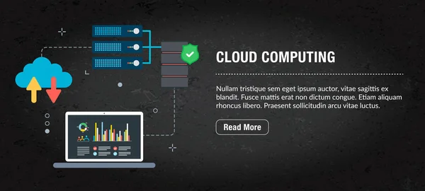 Cloud storage security concept banner for internet. Stock Vector Image ...