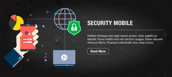 Cloud storage security concept banner for internet. Stock Vector Image ...