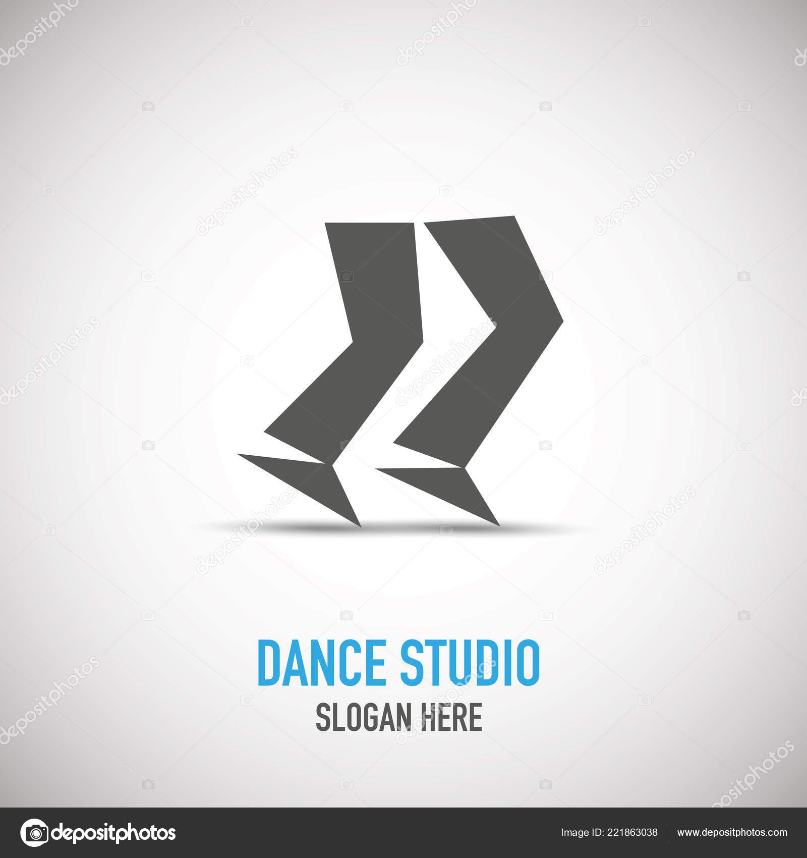 Dancing Man Logotype Vector Stock Vector Image by ©burakowski #221863038