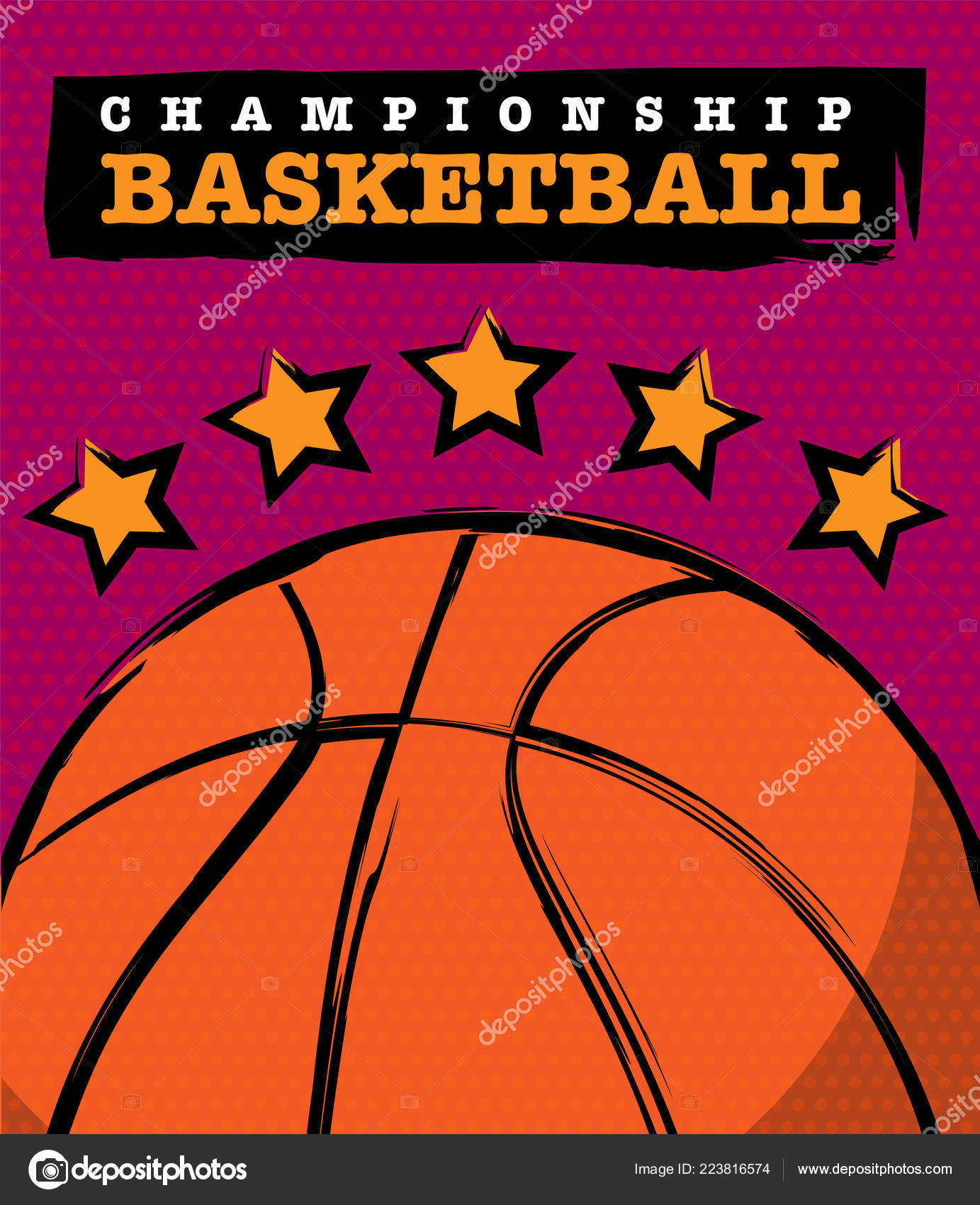 Basketball Championship Vector Design Stock Vector Image by ©burakowski ...