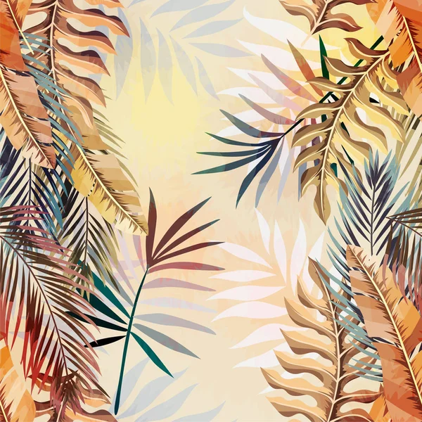 Abstract Tropical Plants Pattern Stock Vector by ©applea 260552734