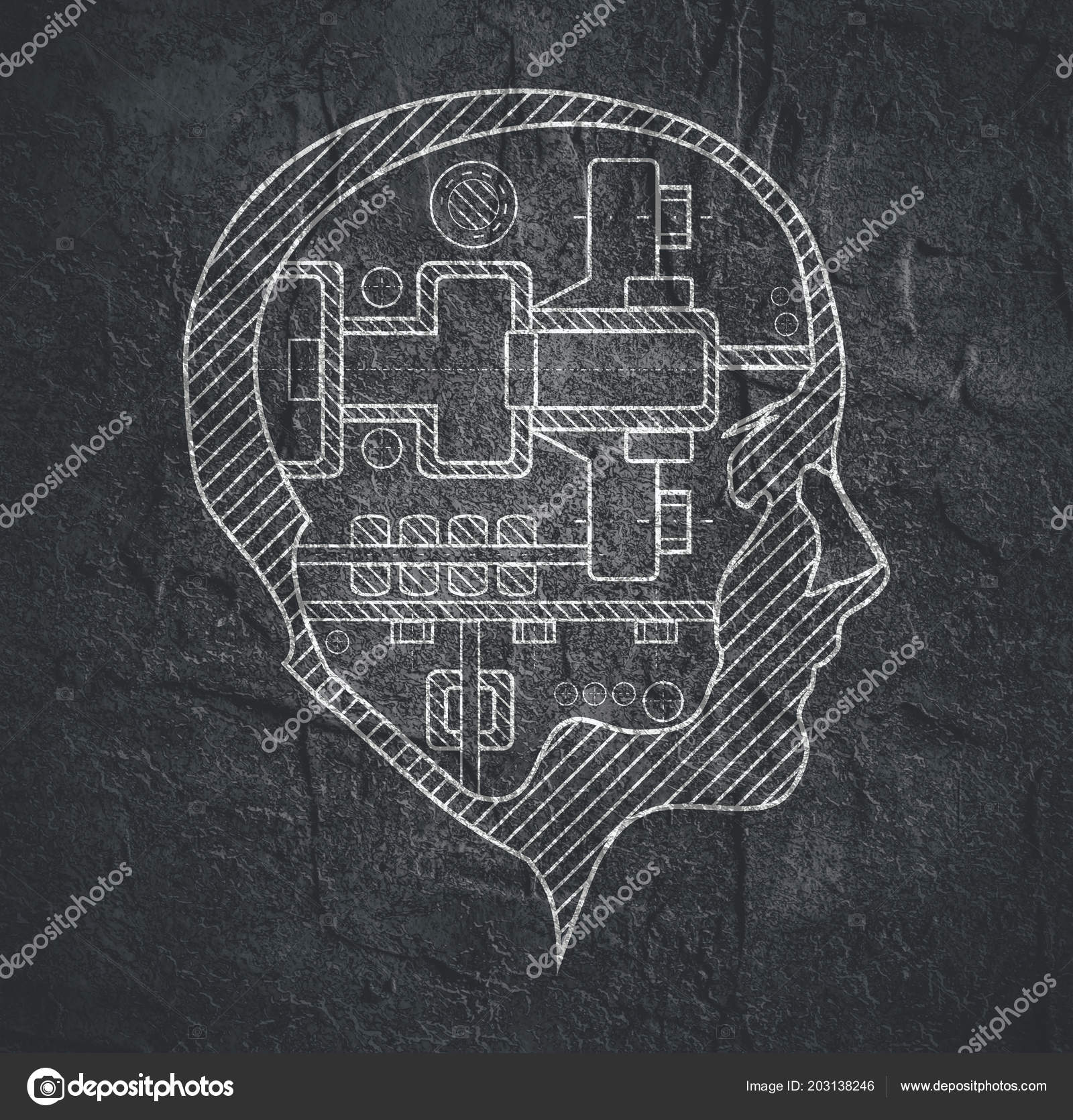 Human profile view. — Stock Photo © JEGAS_RA #203138246