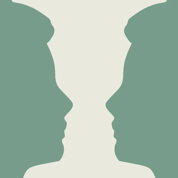 Four silhouettes of heads on colored background Stock Vector Image by ...