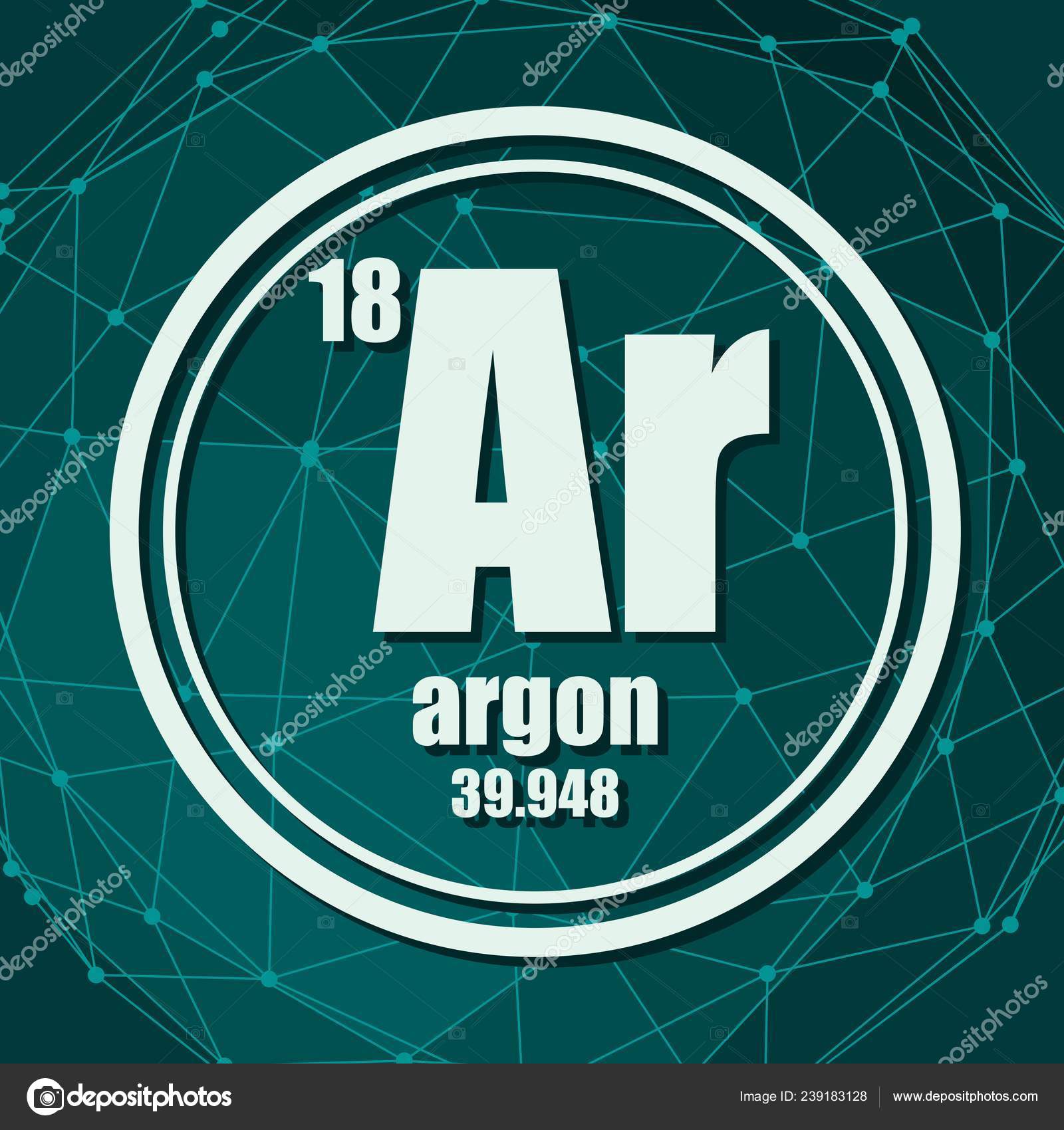 Modelo De Elemento De Argonio Argon Vector Vectors Hi Res Stock