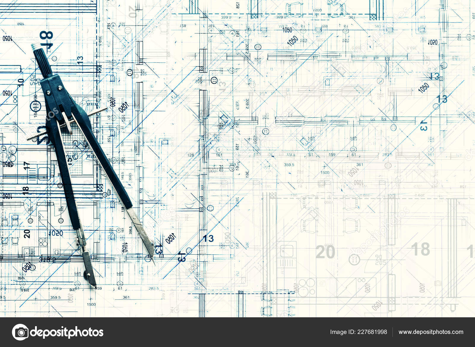 Top View Architectural Design Project New Modern Home Creative ...