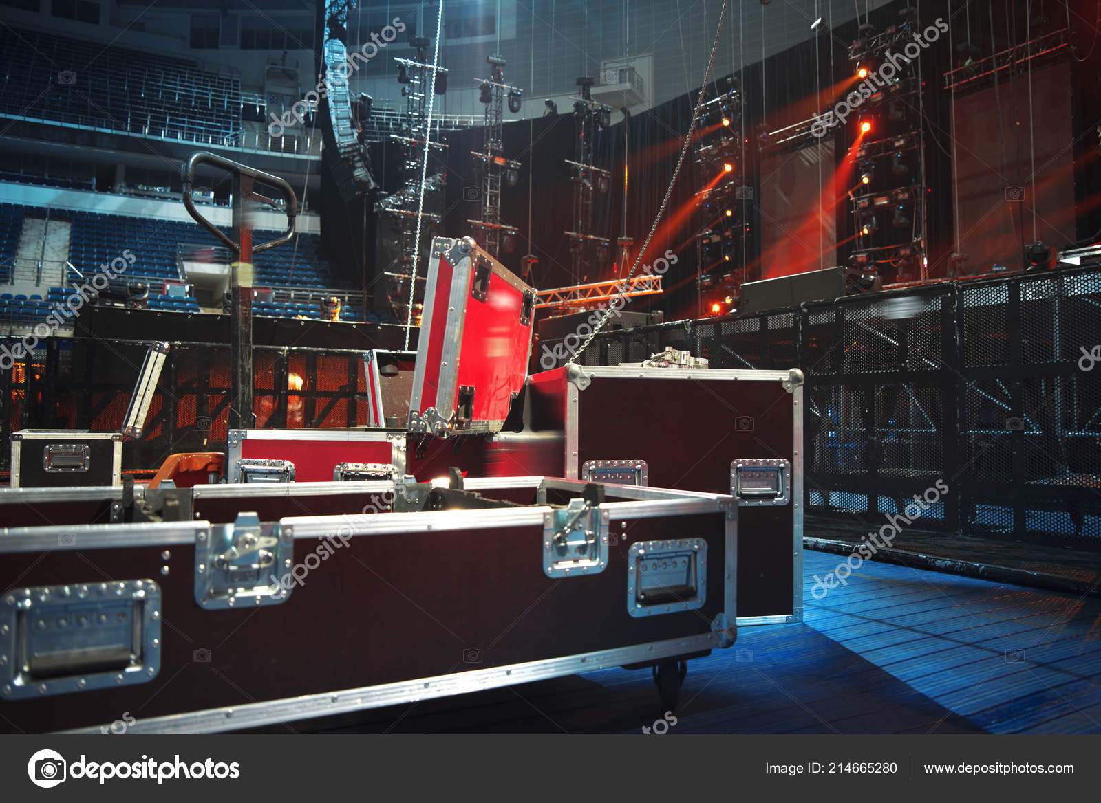 Preparing Stage Concert Open Air — Stock Photo © Lindrik #214665280