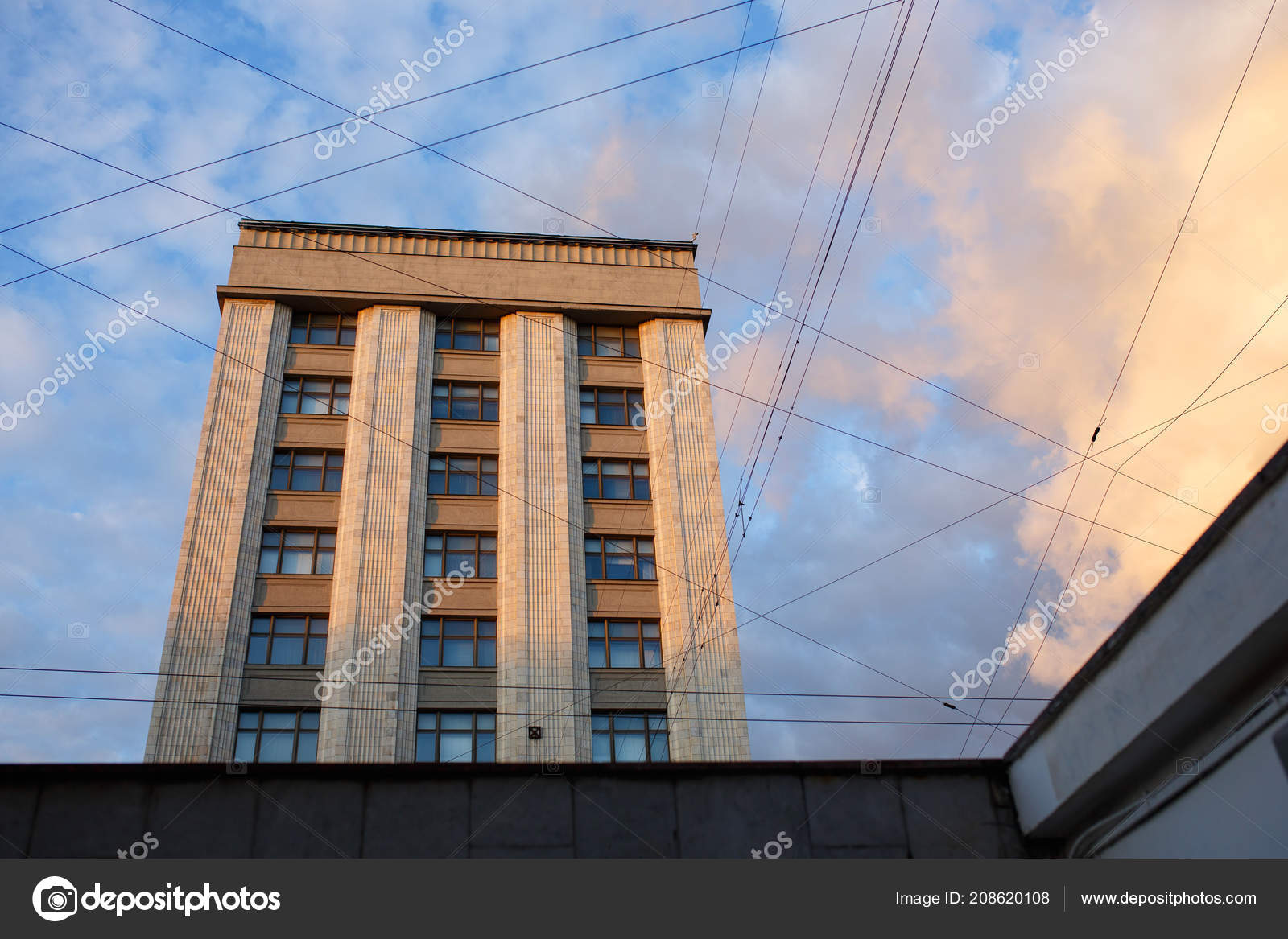Soft sunset light falling on the building — Stock Photo © cadovnik ...