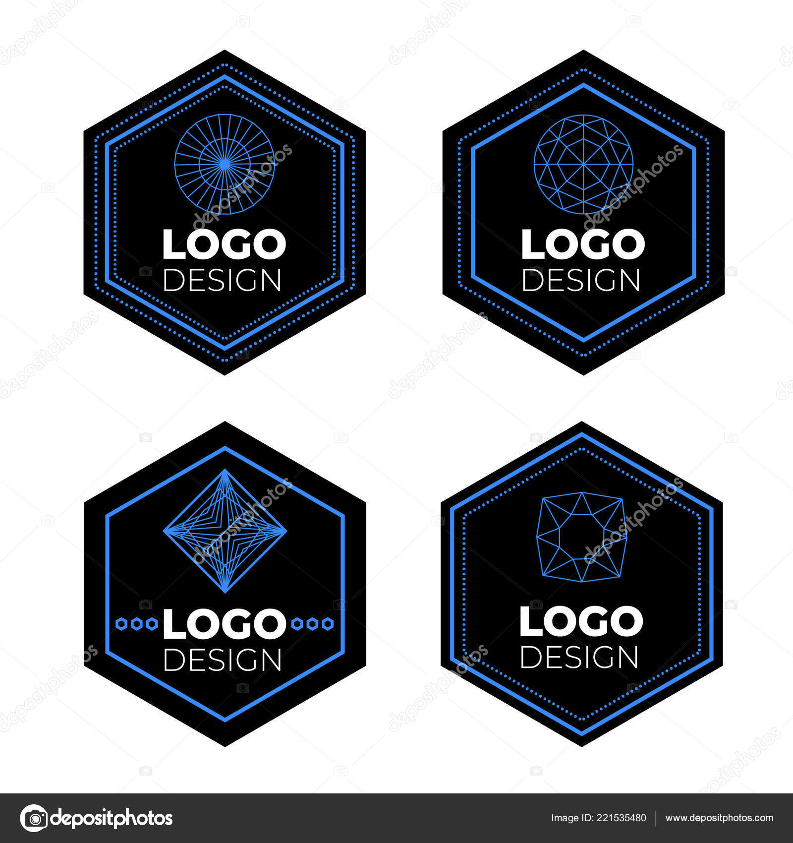 Vector Logo Design Elements Set Diamond Stock Vector by ©kynata #221535480
