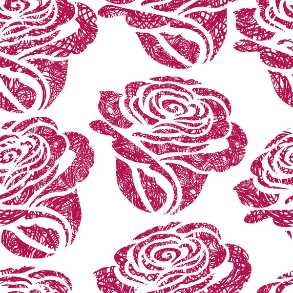 Seamless grunge rose pattern — Stock Vector © kynata #1632810